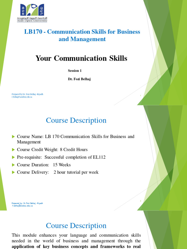 LB170 Tutorial 1 | PDF | Communication | Cognitive Science