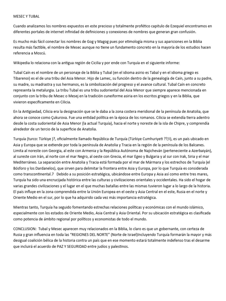 Mesec y Tubal | PDF | Europa | Asia