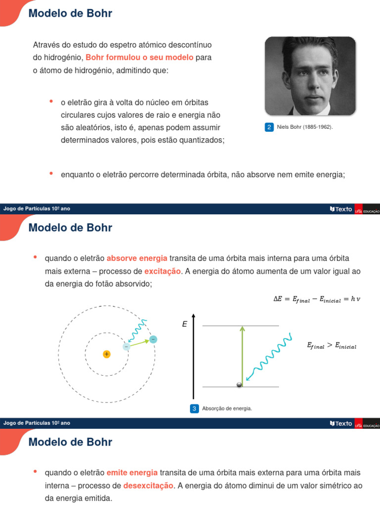 Modelo de Bohr | PDF | Átomos | Elétron