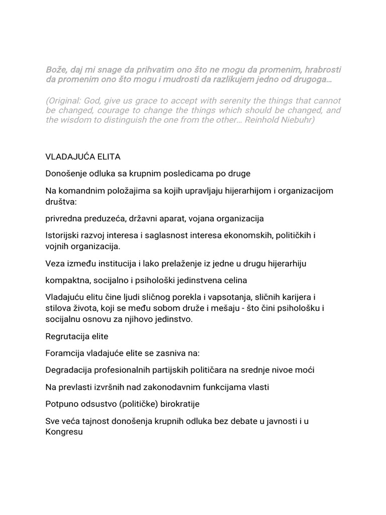 Rajt Mils Elita Vlasti | PDF