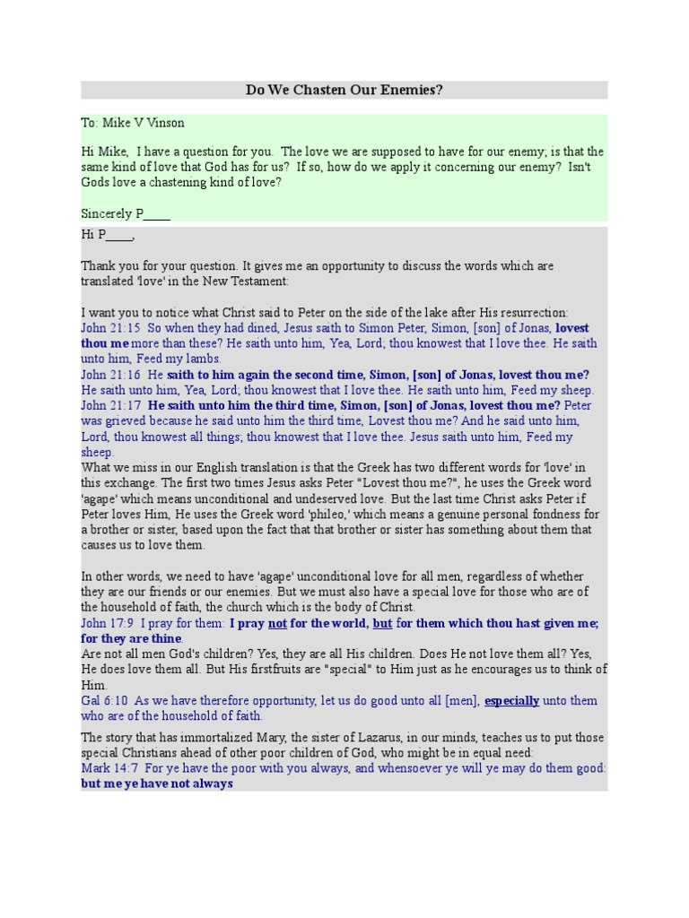 Do We Chasten Our Enemies | PDF | Jacob | Jesus