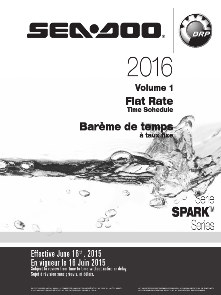 PWC 2016 Volume 1 (SPARK) - Flat Rate - FR21Y016 | PDF | Ignition ...