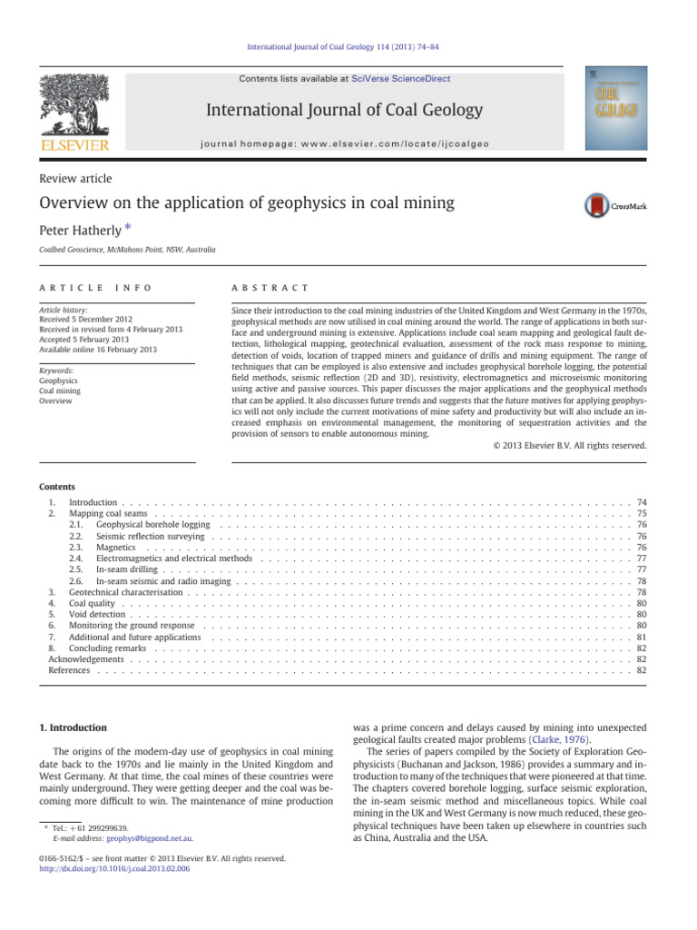Hatherly. 2013. (Paper) Overview On The Application of Geophysics in ...