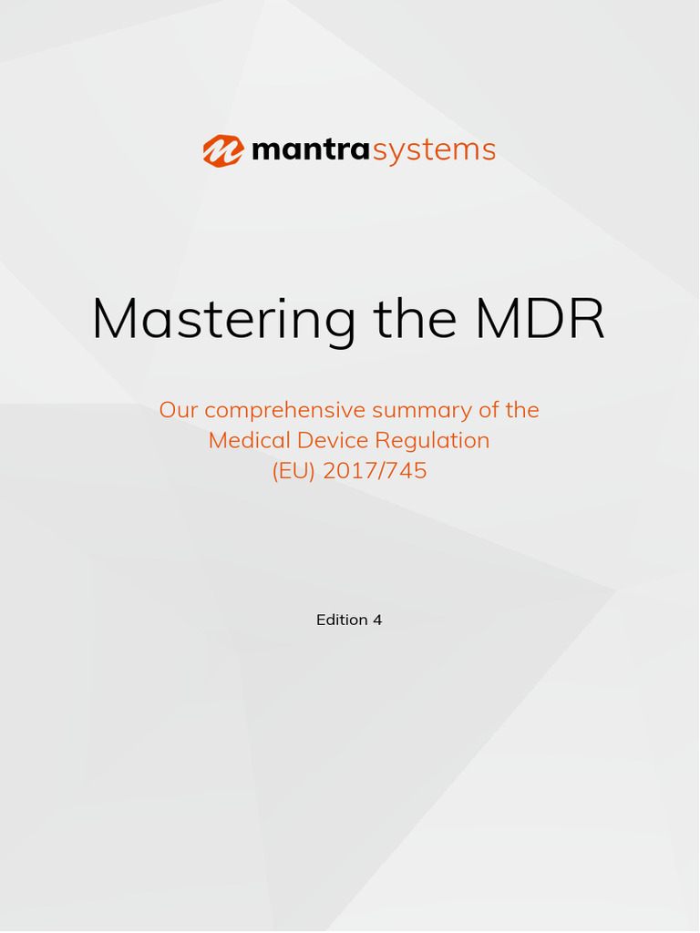 Mantra Systems-Mastering The MDR-White Paper-Edition 4.1 | PDF ...