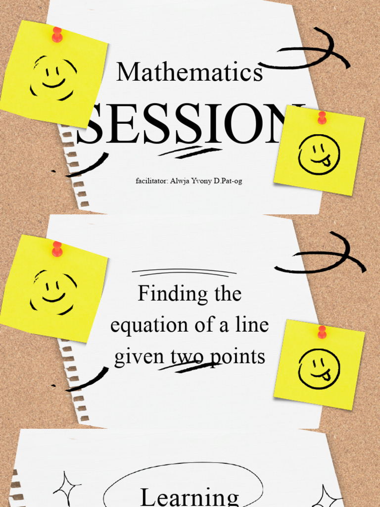 Equation of a Line from Two Points | PDF