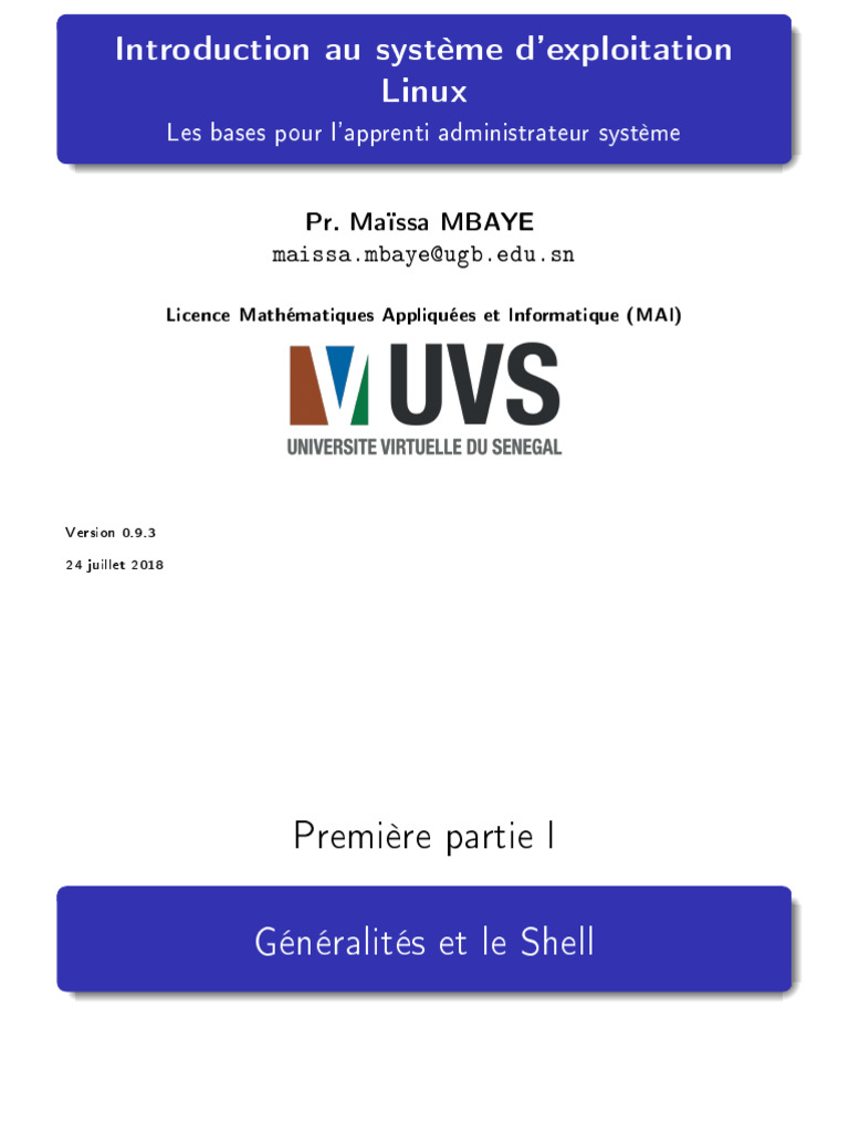 Intro Linux Chapitre 1 | PDF | Gnou | Logiciel gratuit