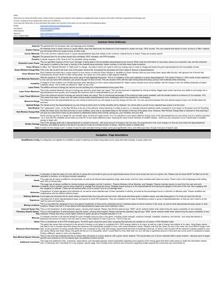 Comprehensive Mining Update Alpha 3.19 - Navigation | PDF | Mining | Laser