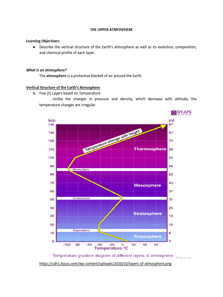 Upper Atmosphere Structure and Composition | PDF