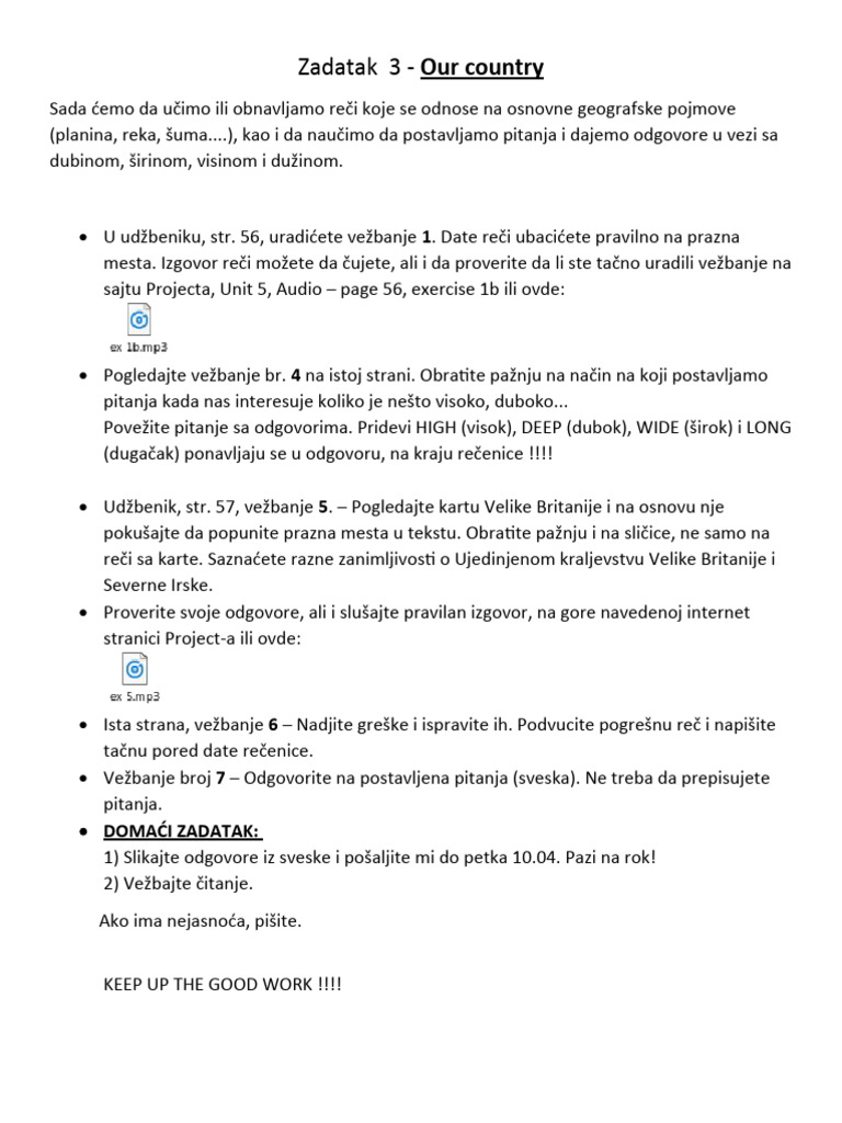 Zadatak 3 My Country | PDF