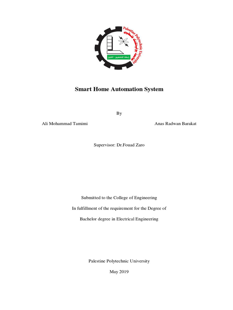 Smart Home Automation System Pdf