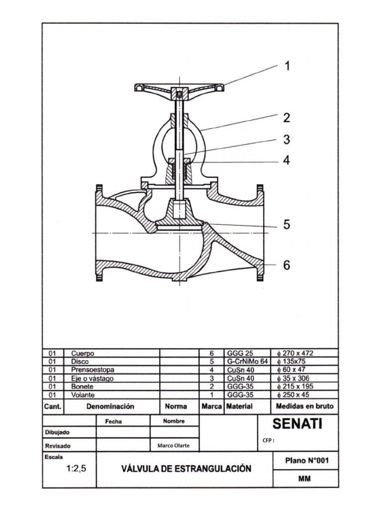 Dibujo de valvula | PDF
