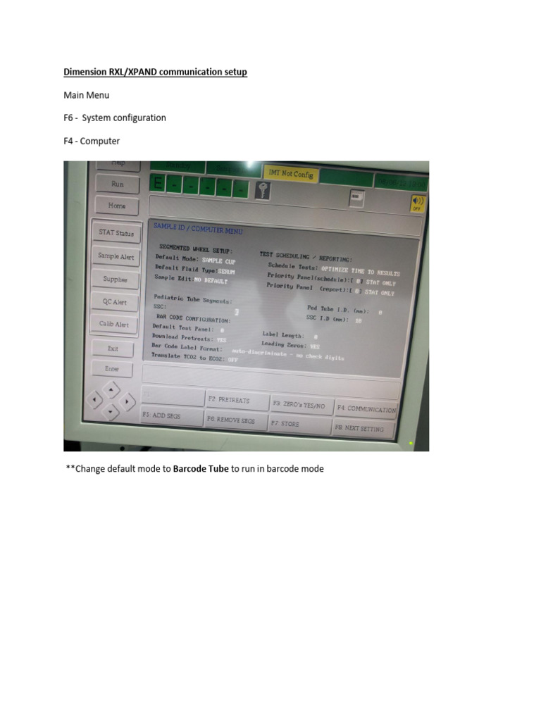 Dimension RXL SETTINGS | PDF