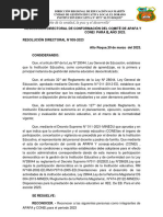 RD APAFA Y CONEI 2025 | PDF