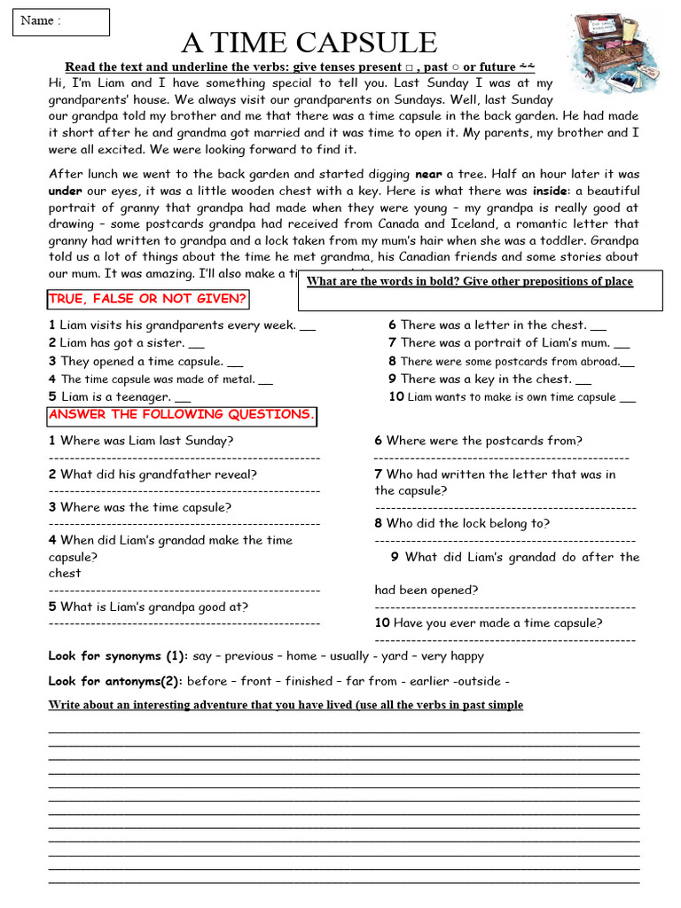 Eso 1 A-Time-Capsule-Easy-Reading - 152529 | PDF | Grandparent | Languages