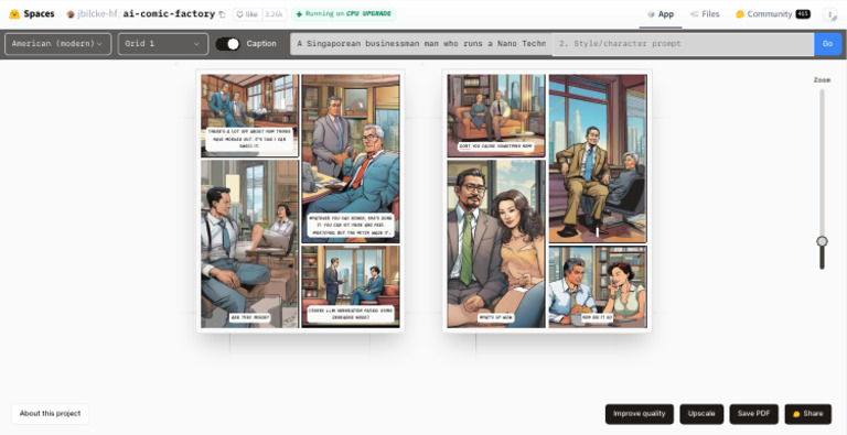 AI Comic Factory - A Hugging Face Space by Jbilcke-Hf | PDF | Computing | Software