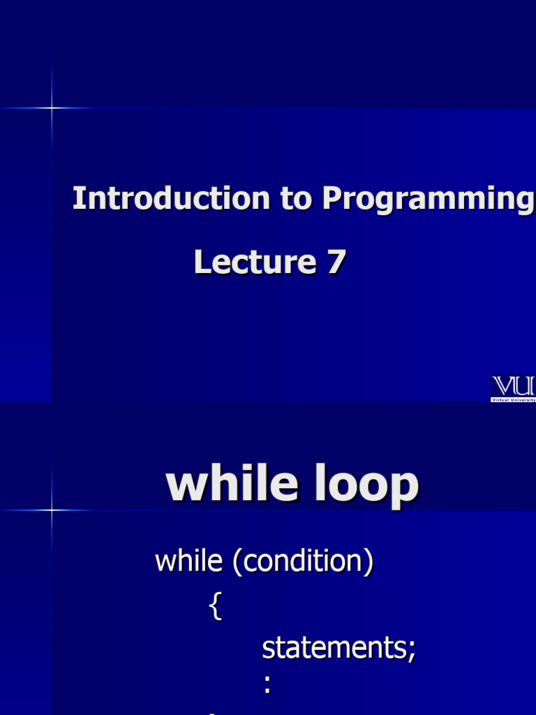 CS201 07 | PDF | Computer Programming | Control Flow