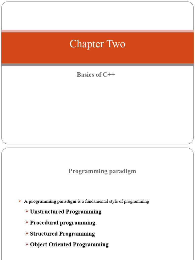 Chapter Two | PDF | Computer Program | Programming
