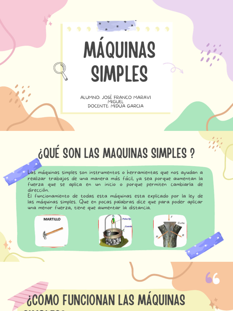 Introducción a las Máquinas Simples | PDF | Palanca | Fuerza