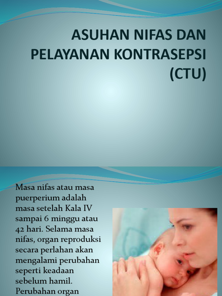 Edit Asuhan Nifas Dan Pelayanan Kontrasepsi (Ctu) | PDF