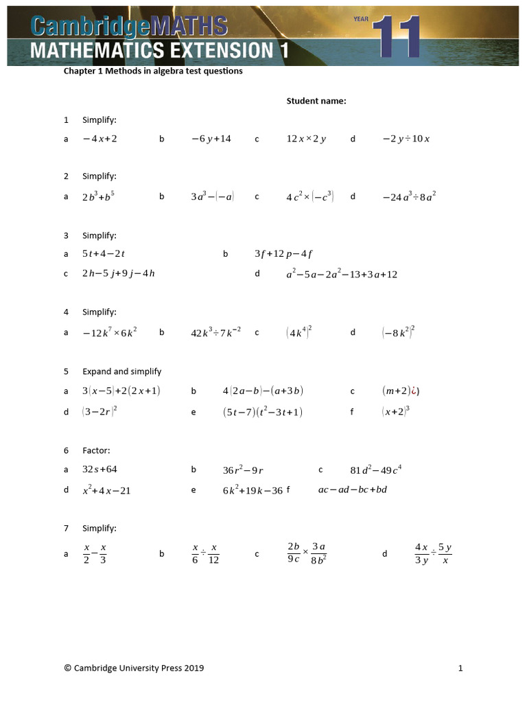 Chapter 1 Test | PDF