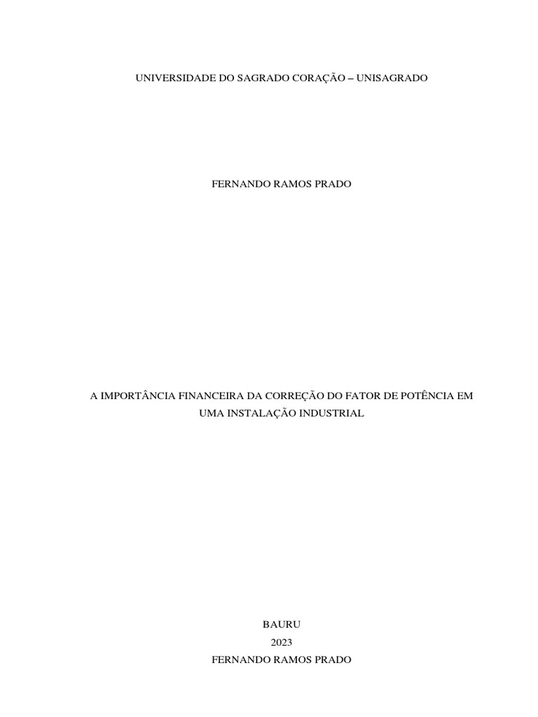 TCC - Fernando R Prado - r5 | PDF | Energia elétrica | Potência (Física)