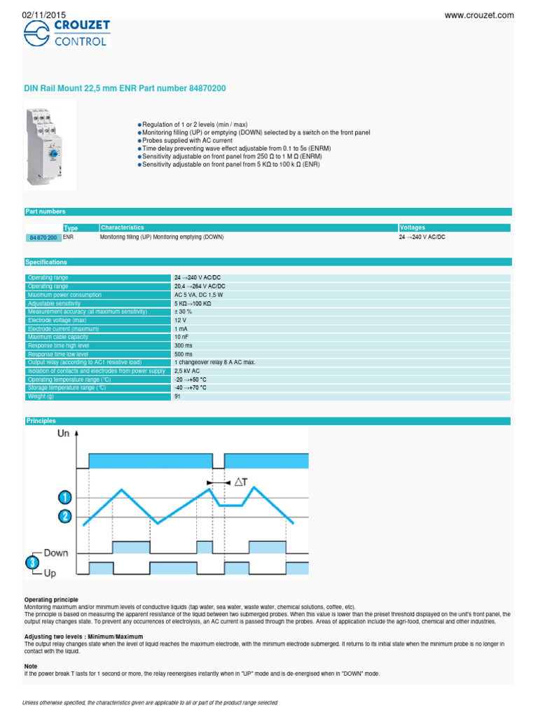 Monitoring Relays Level Monitoring Relays Din Rail Mount 22 5 MM Enr ...