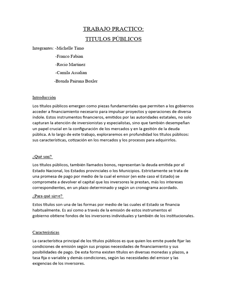 TP Titulos Publicos | Descargar gratis PDF | Tasas de interés | Interés TP Titulos Publicos | Descargar gratis PDF | Tasas de interés | Interés