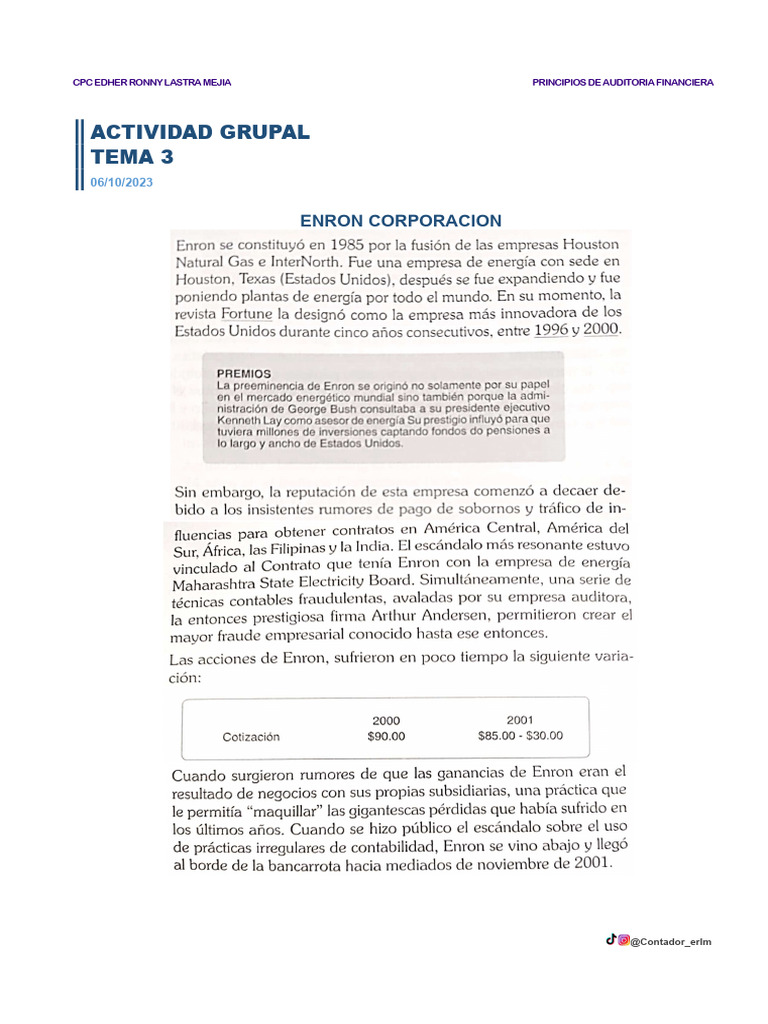 Actividad Tema 3 | PDF | Negocios | Finanzas y dinero
