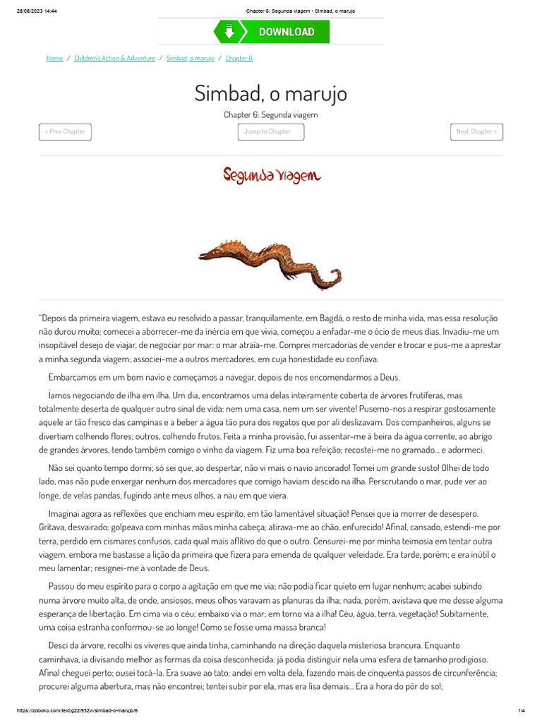 Segunda Viagem de Simbad, o Marujo | PDF | Elefante