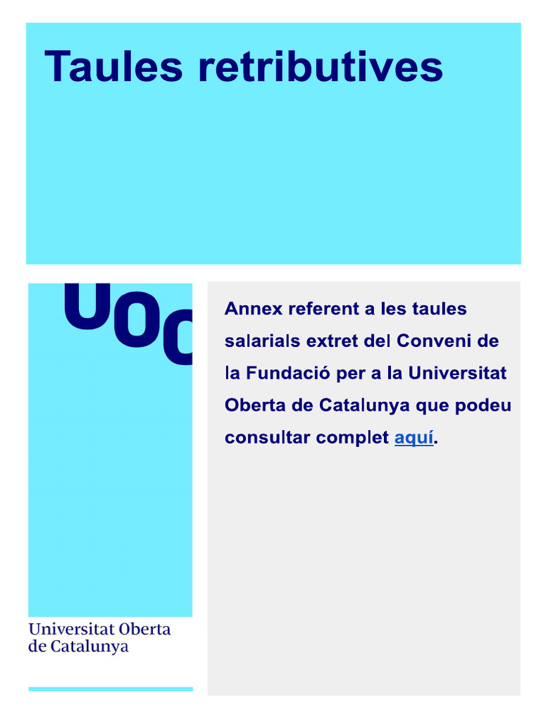 Taulesretributives UOC | PDF