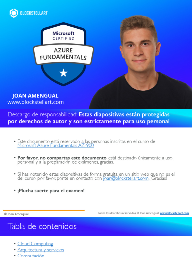 Microsoft Azure Fundamentals Az 900 V1 Pdf Computación En La Nube