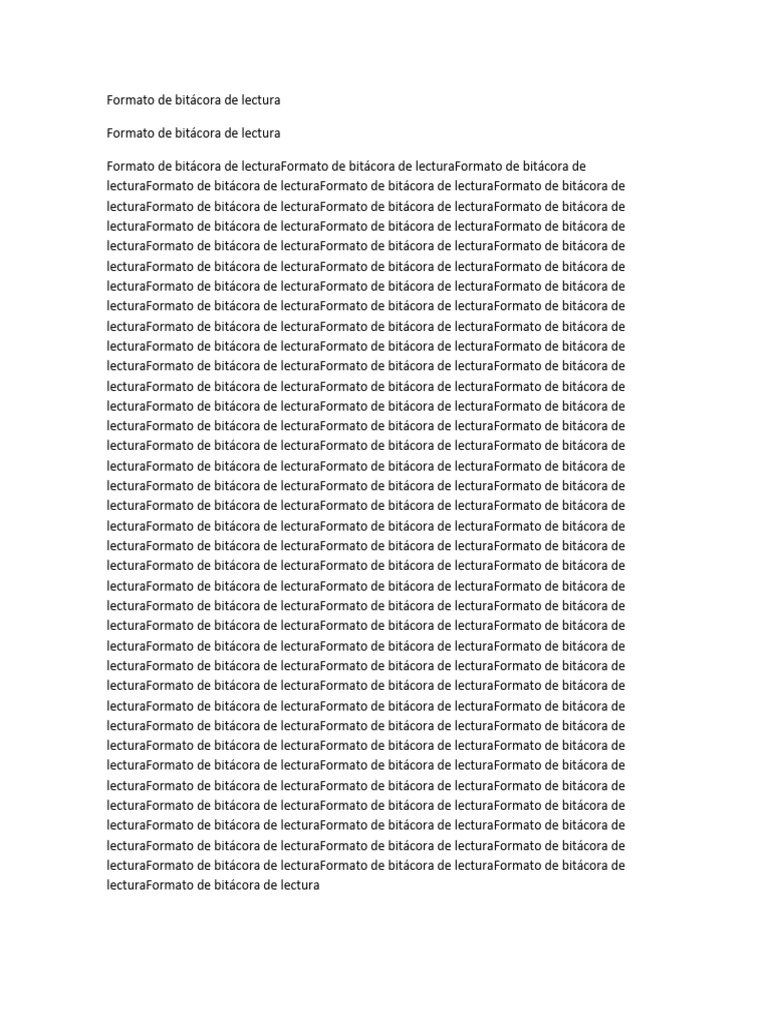 bitácora de lectura | PDF