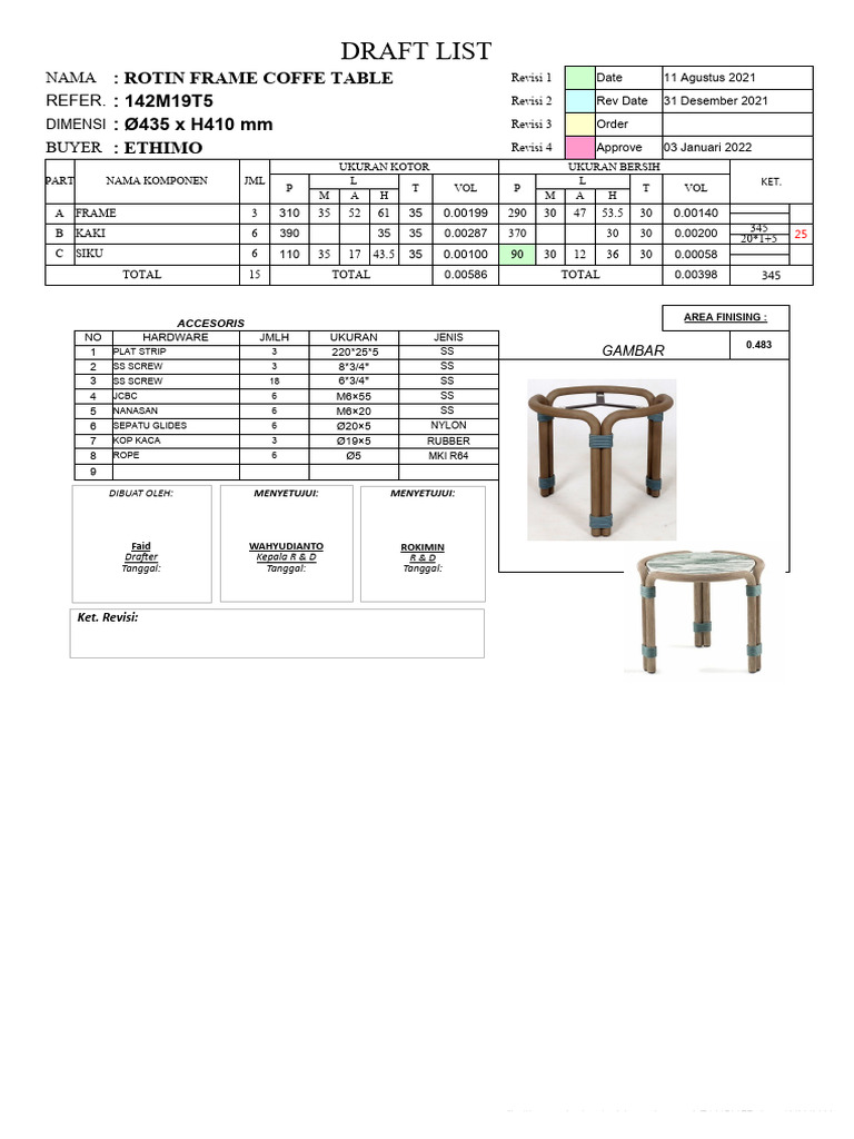 Etimo Rotin Side Table Noooo | PDF