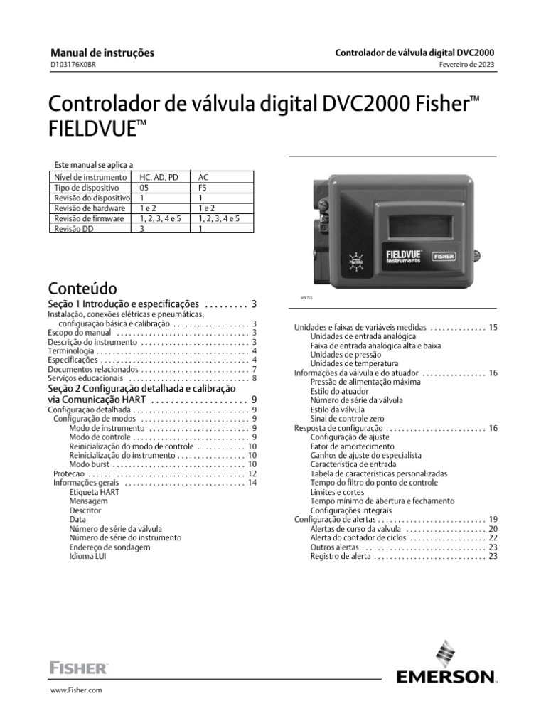 Instruction Manual Controlador de Válvula Digital Dvc2000 Fisher Fieldvue Dvc2000 Digital Valve ...
