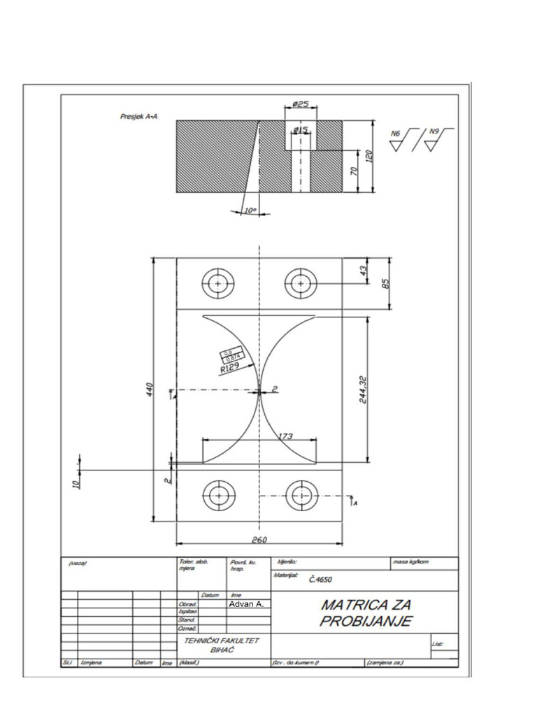 A.rad - MATRICA ZA PROBIJANJE | PDF