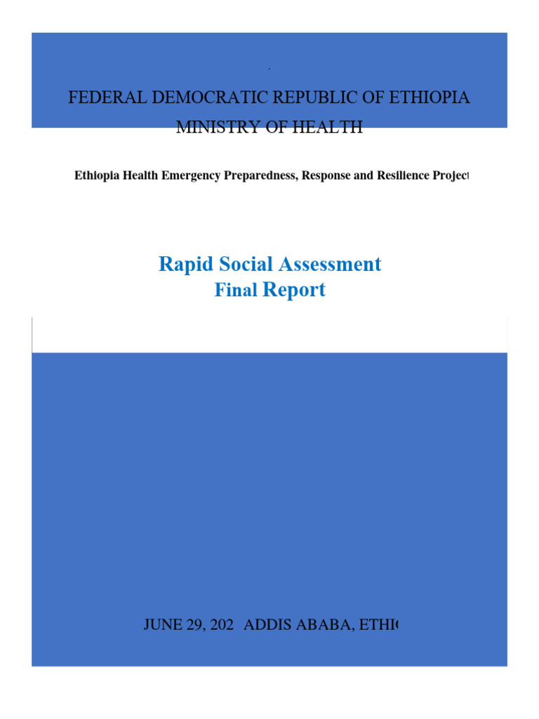 Social Assessment Ethiopia AFE Health P180127 - Revised Draft Report ...