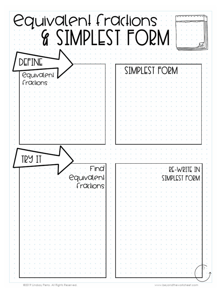 Simplest Form: Equivalent Fractions | PDF | Mathematical Objects ...