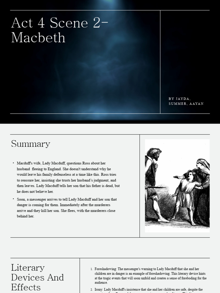 Macbeth Act 4 & 5 Scene Analysis | PDF | Macbeth | Guilt (Emotion)