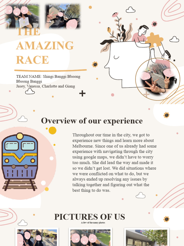The Amazing Race Slideshow Example 1 | PDF | Cognition | Psychology