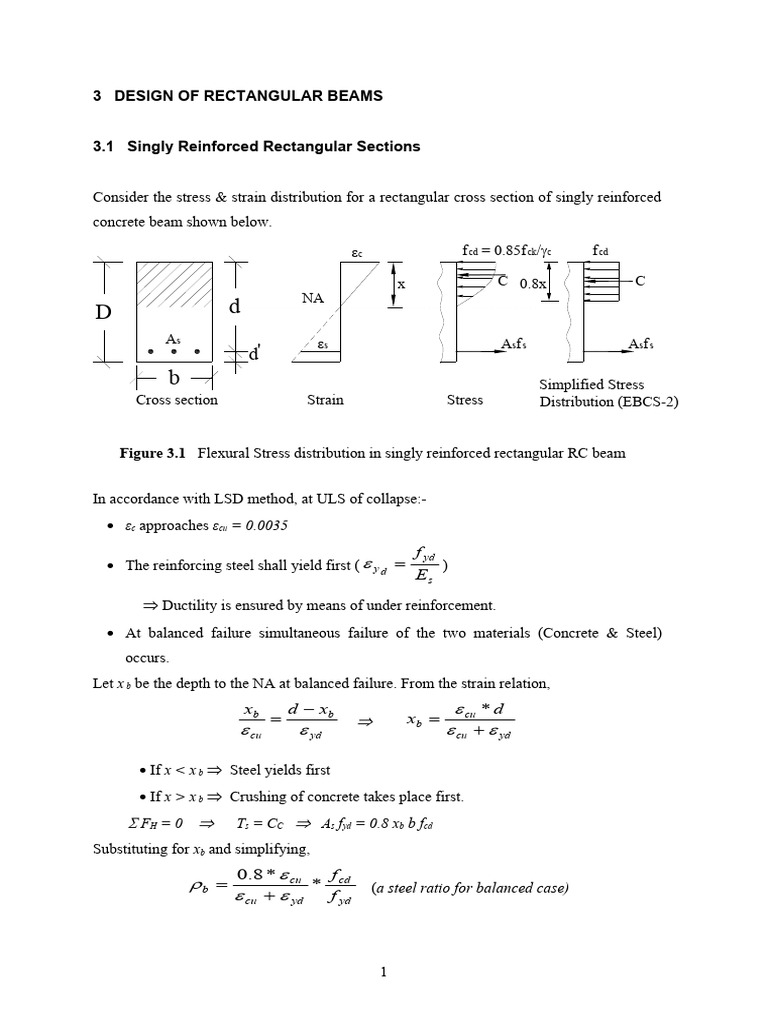 3 Design of Rectangular Beams Ed1 | PDF