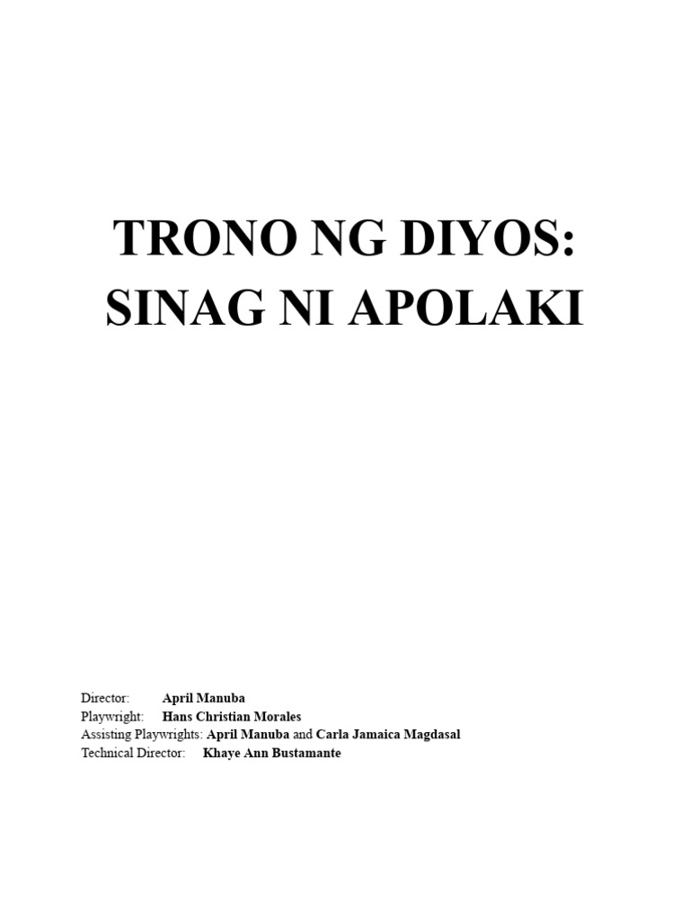 Sinag Ni Apolaki | PDF