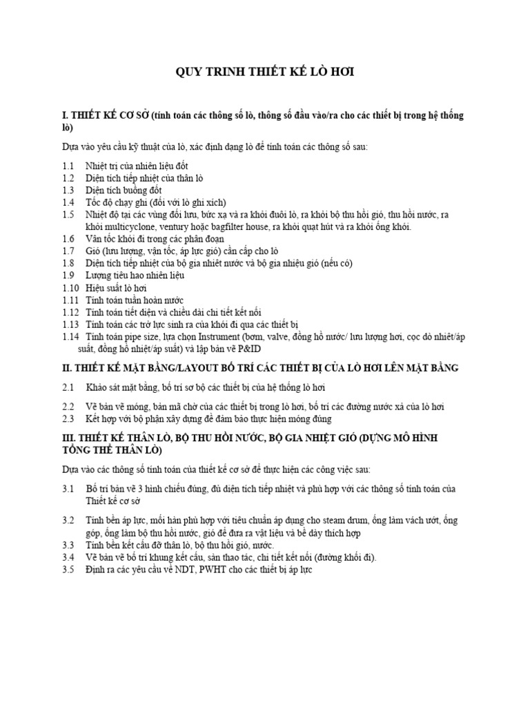 Quy Trinh Thiet Ke Lo Hoi | PDF