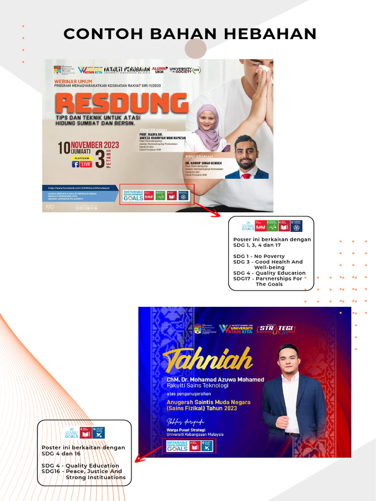 Contoh Poster Hebahan Dengan Logo SDG | PDF