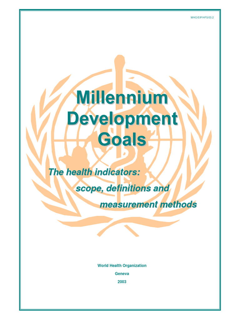 MDG Indicators HFS032 | PDF | Millennium Development Goals | World Health Organization