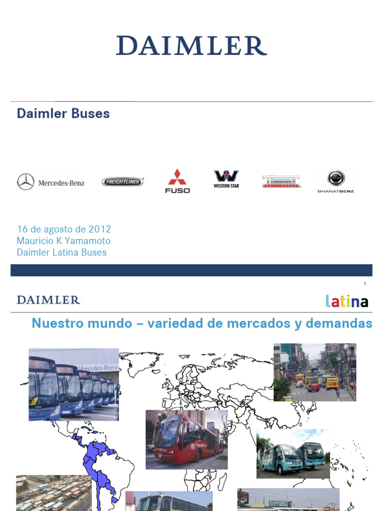 Silo - Tips Daimler Buses 16 de Agosto de 2012 Mauricio K Yamamoto Daimler Latina Buses | PDF ...
