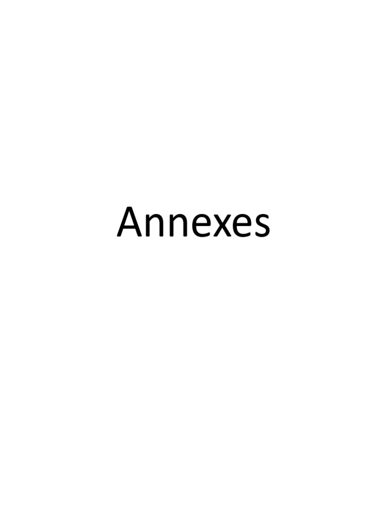 Annexes | PDF