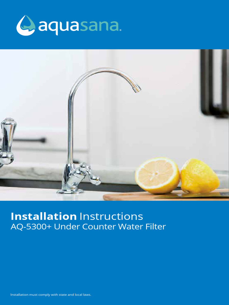 AQ 5300+ Install | PDF | Tap (Valve) | Pipe (Fluid Conveyance)