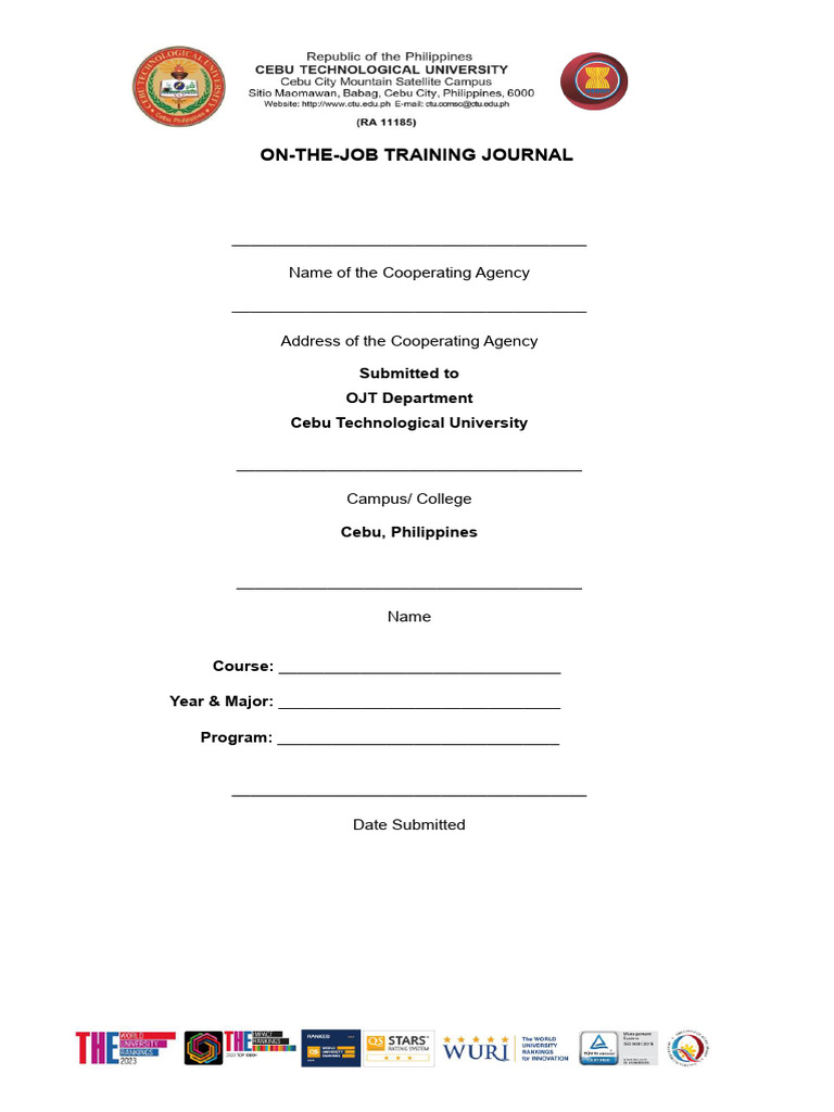 OJT-Manual Journal | PDF | Experience