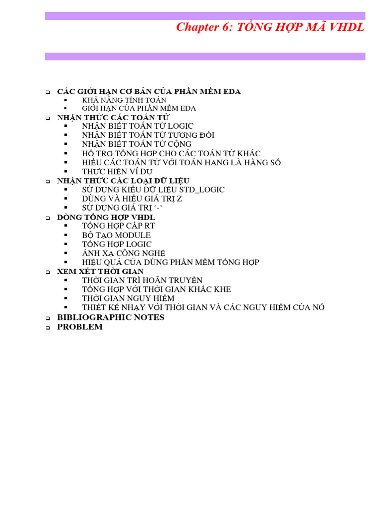 Chapter 06 Synthesis of VHDL Code Tam | PDF