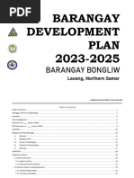 3-Year Barangay Development Plan Template | PDF
